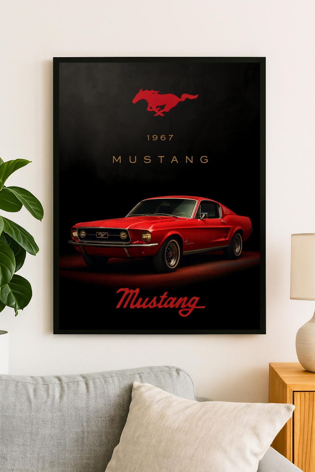 1967 Mustang Poster: Classic Muscle Car Wall Art (digital Download) - Etsy