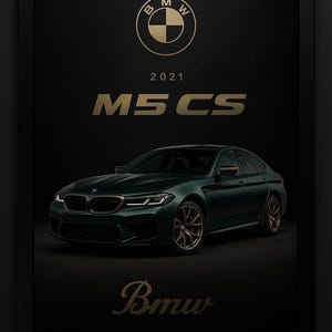 BMW M5 CS Framed Poster: Luxury Sports Car Wall Art - Etsy