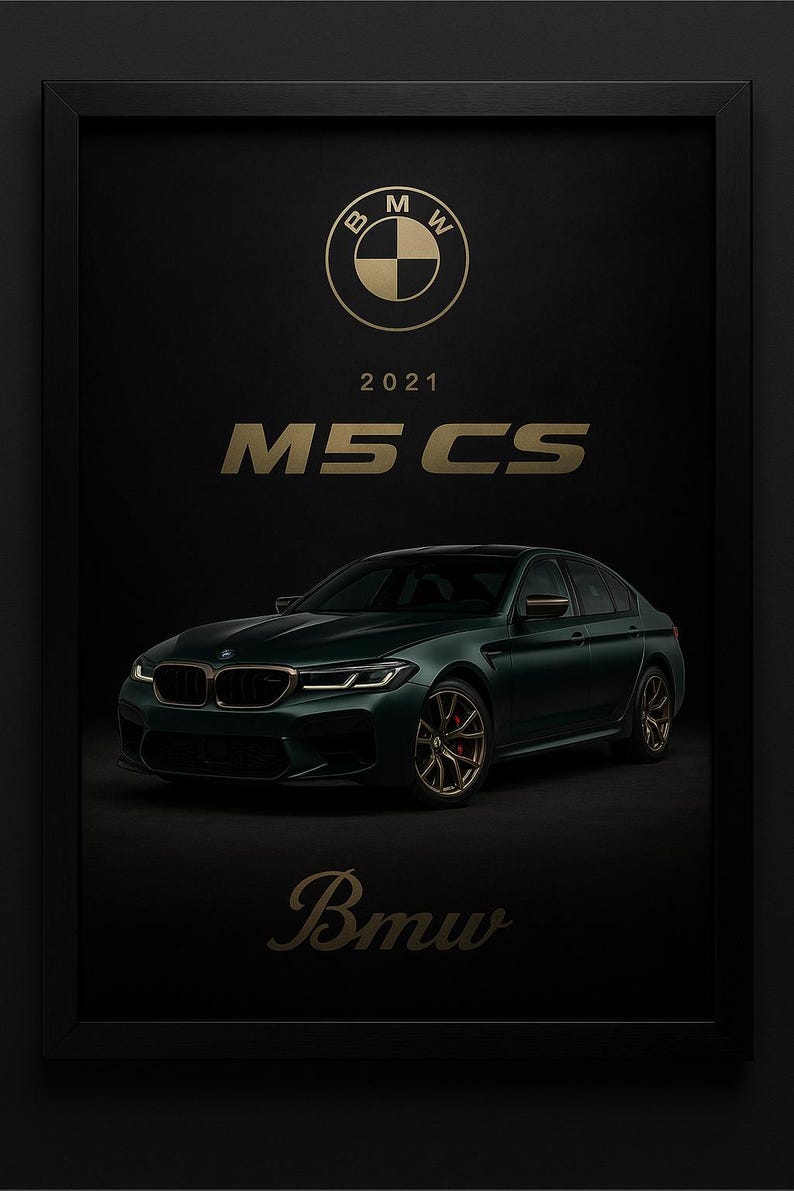 BMW M5 CS Framed Poster: Luxury Sports Car Wall Art - Etsy