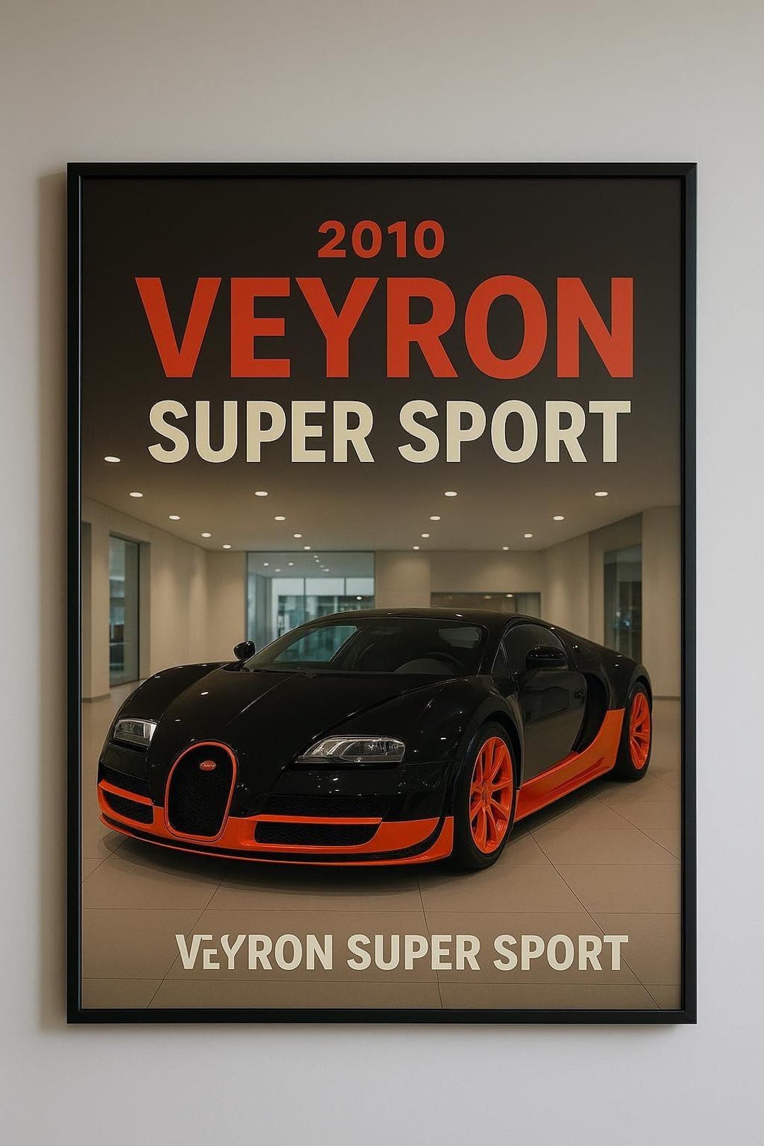 Bugatti Veyron Super Sport Poster: Luxury Car Wall Art, Framed - Etsy