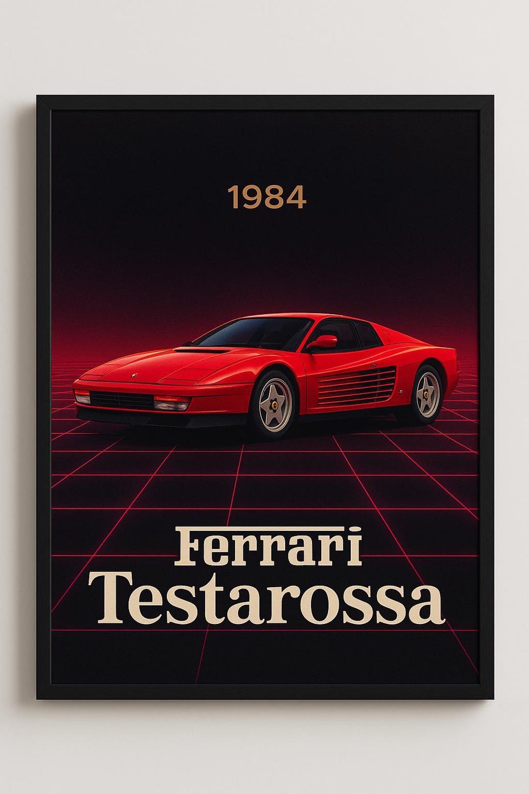 Ferrari Testarossa Poster: 80s Supercar Wall Art (digital Download) - Etsy