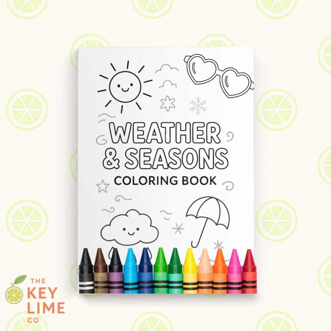 Weather and Seasons Coloring Book | Printable PDF for Toddlers ...