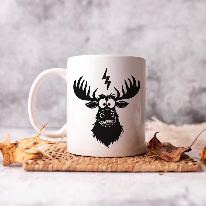 Funny Goofy Moose Big Eyes: SVG PNG Files for Cricut (commercial Use ...