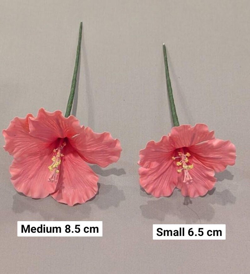 5 Pcs Clay Hibiscus Hair Flower Pick, Hawaiian Hula Dance 2 Sizes - Etsy