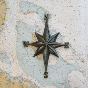 NAUTICAL WALL COMPASS ~ Direction Star ~ Cast Iron ~ Free Shipping - Etsy