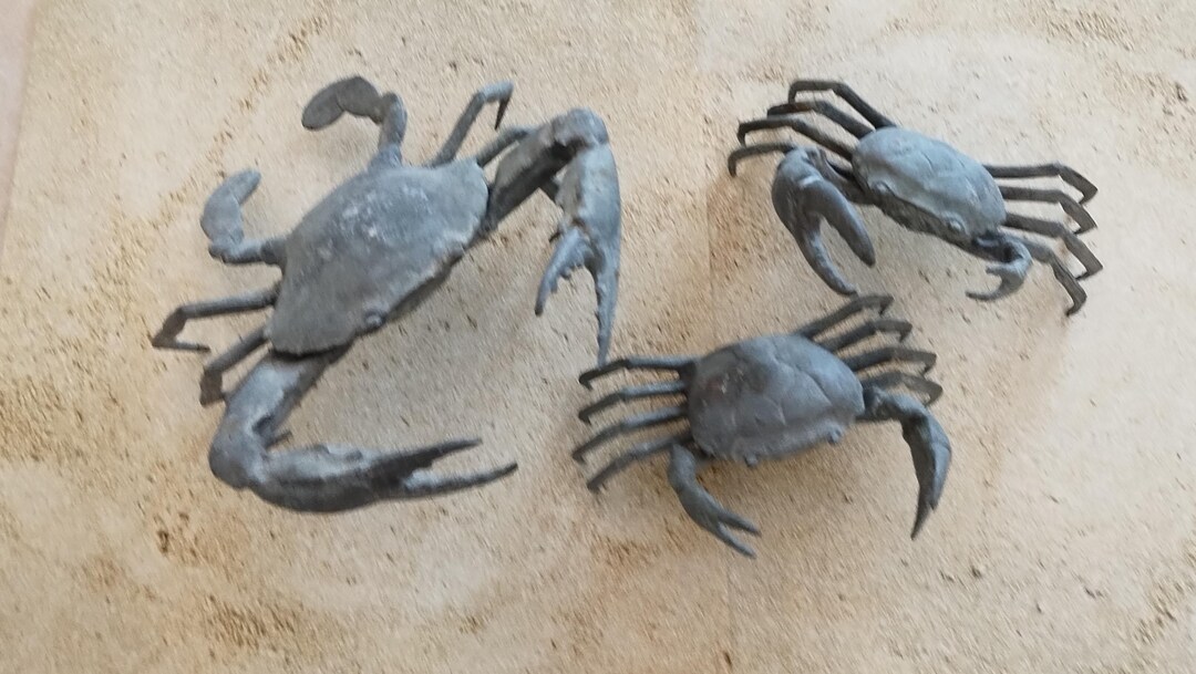 Cast Iron GARDEN CRABS ~ Choose 3 Different Figures ~ Free Shipping - Etsy