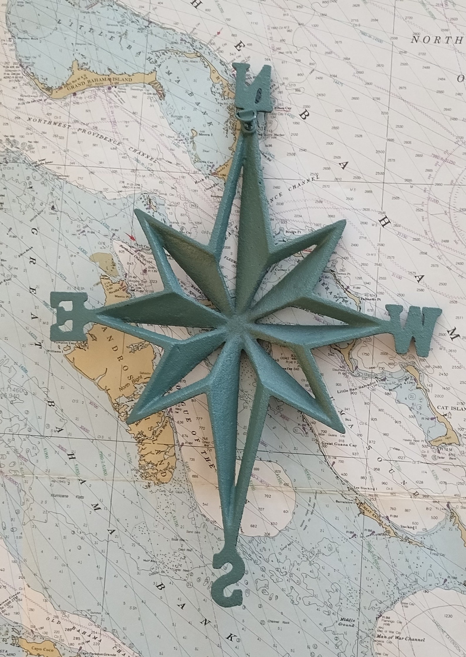 NAUTICAL WALL COMPASS ~ Direction Star ~ Cast Iron ~ Free Shipping - Etsy