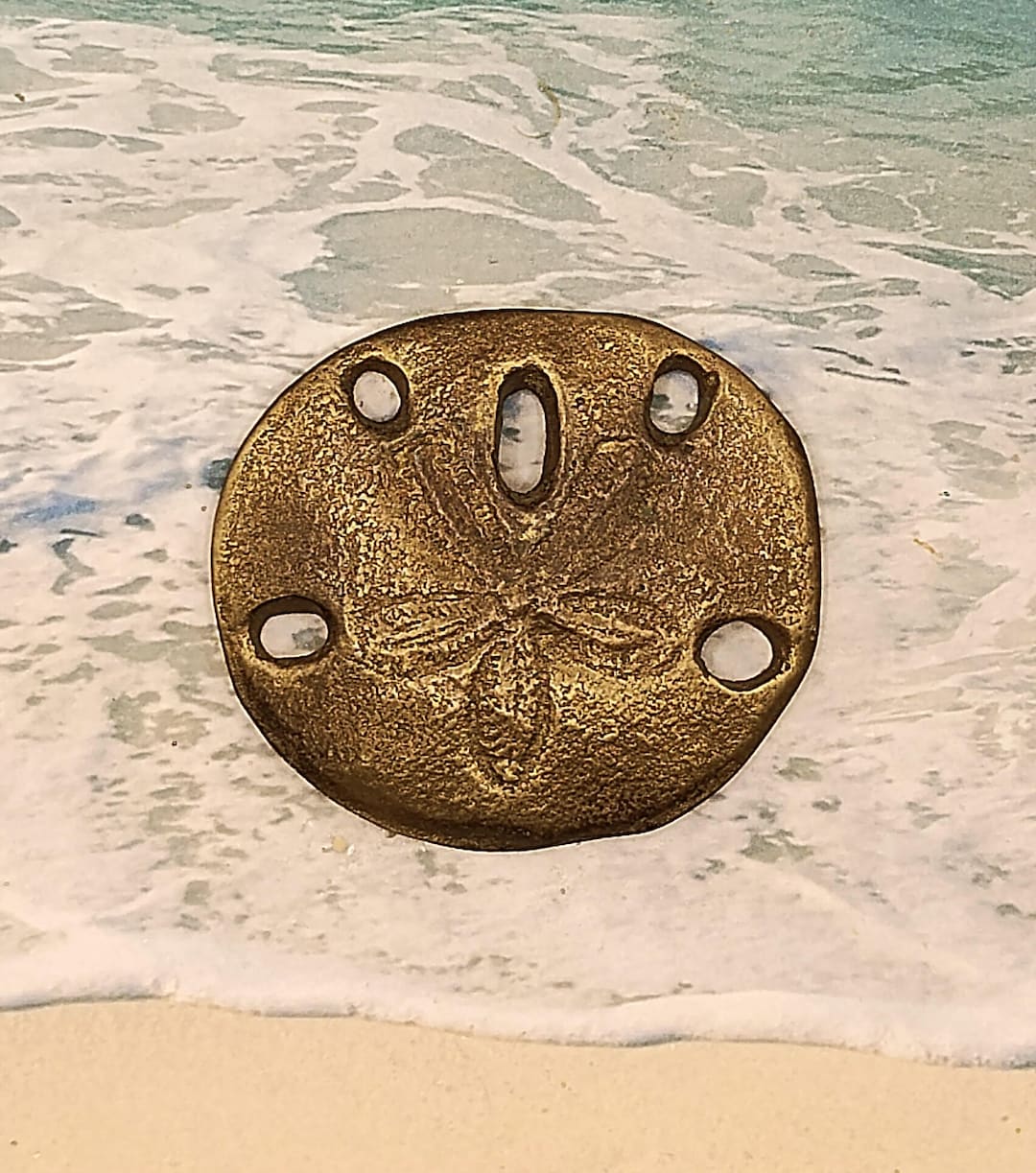 Brass BEACH THEMED PAPERWEIGHT ~ Sand Dollar - Etsy