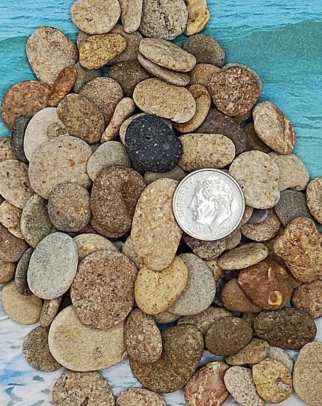 STONE MINI ROCKS ~ 10-100pcs ~ up to Dime Size ~ Surfed Tossed Pebbles ...