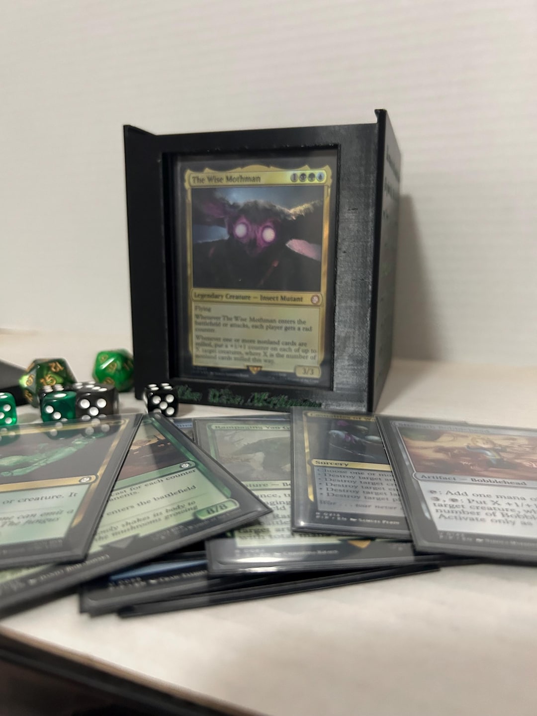 Wise Mothman Engraved Commander Deck Box - 3D Printed TCG Card Case - Etsy