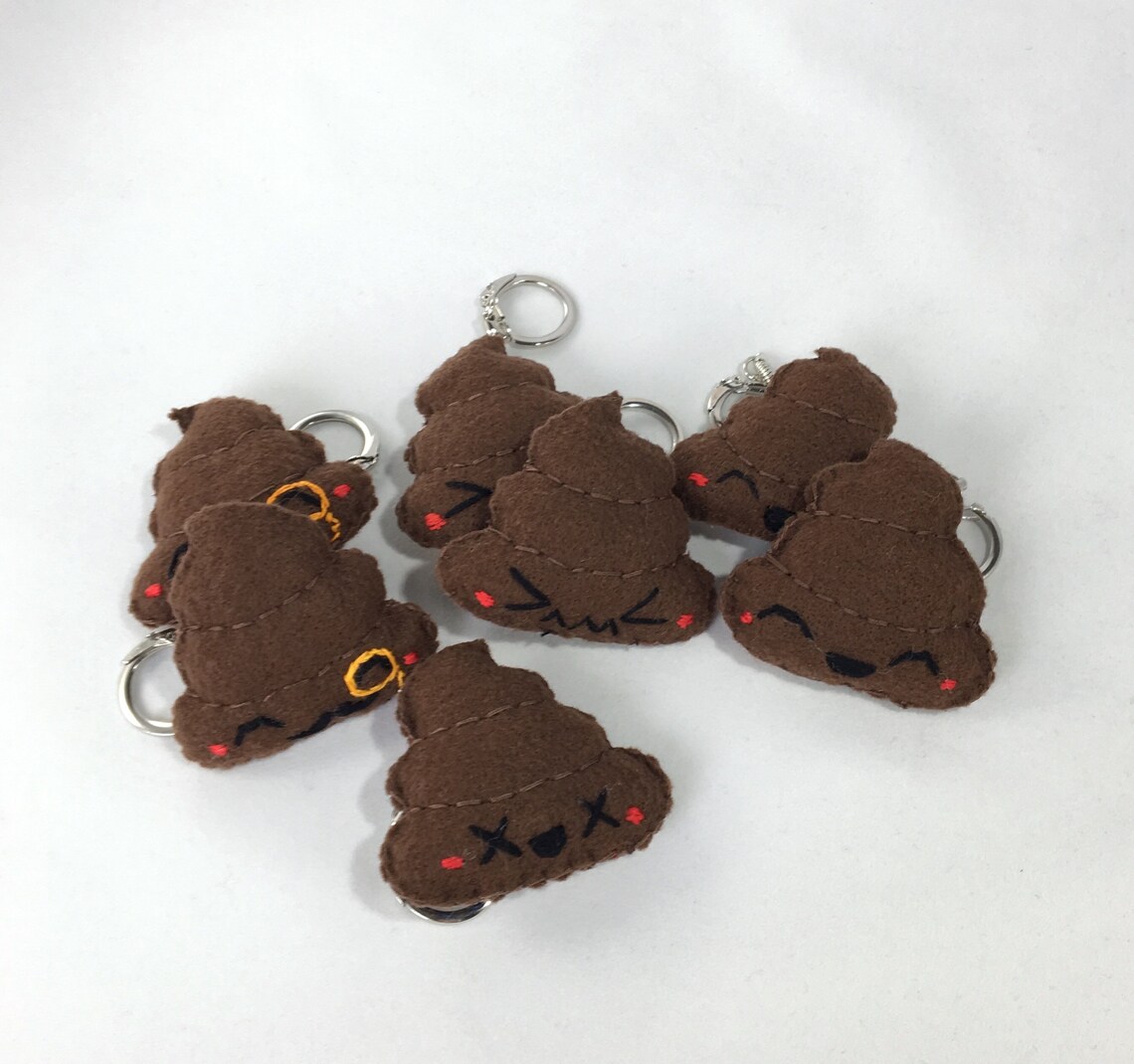 Mr. Poo Poop Keychain Funny Happy Mustache | Etsy