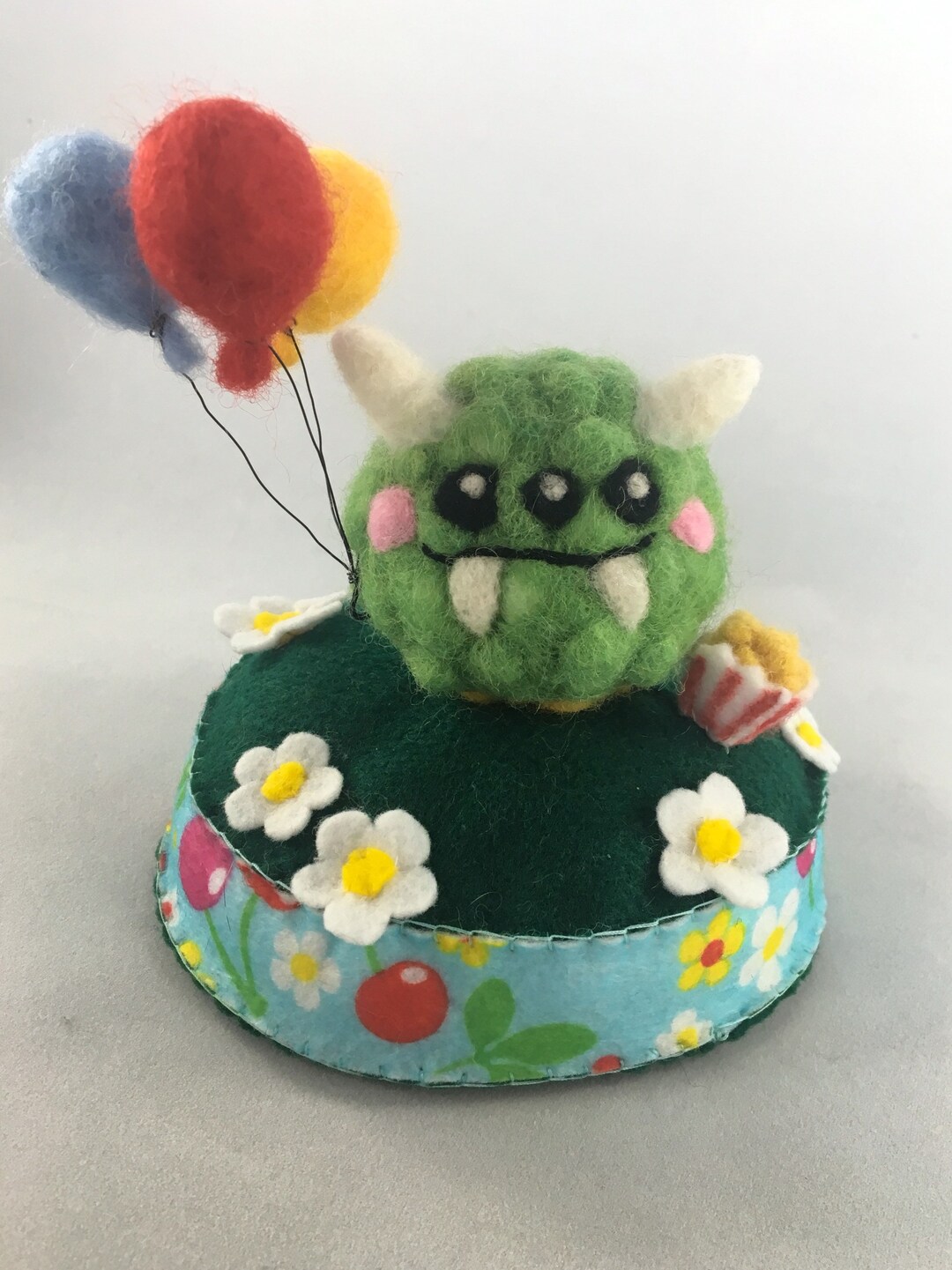 Needle Felted Alien Monster Plushie Monster's Day Out Fair Carnival - Etsy