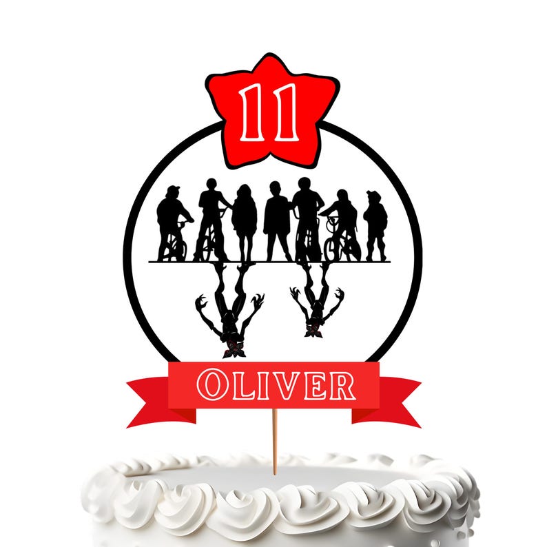 Stranger Things Cake Topper, Stranger Cake Topper, Digital Cake Topper ...