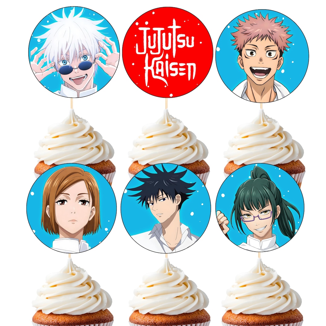 Jujutsu Kaisen Cupcake Toppers, Gojo Cupcake Toppers, Sukuna Cupcake ...