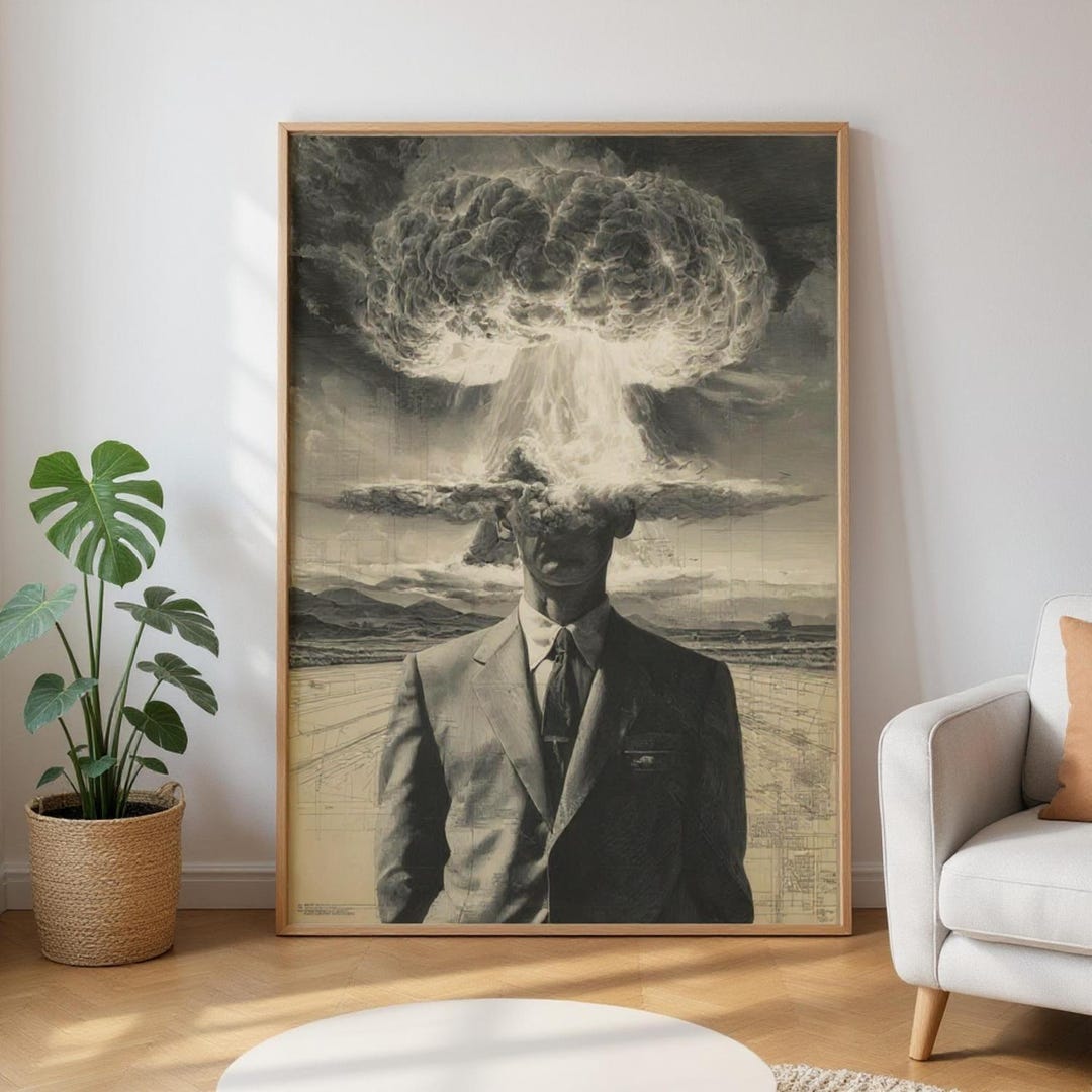 Atomic Bomb Oppenheimer - Premium Poster on Matte Paper With Wooden ...