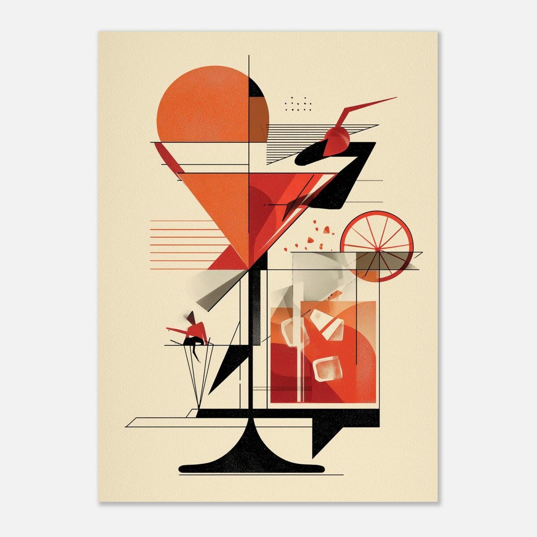 Aperol Spritz - Abstract Wall Art - Premium Poster on Matte Paper With ...