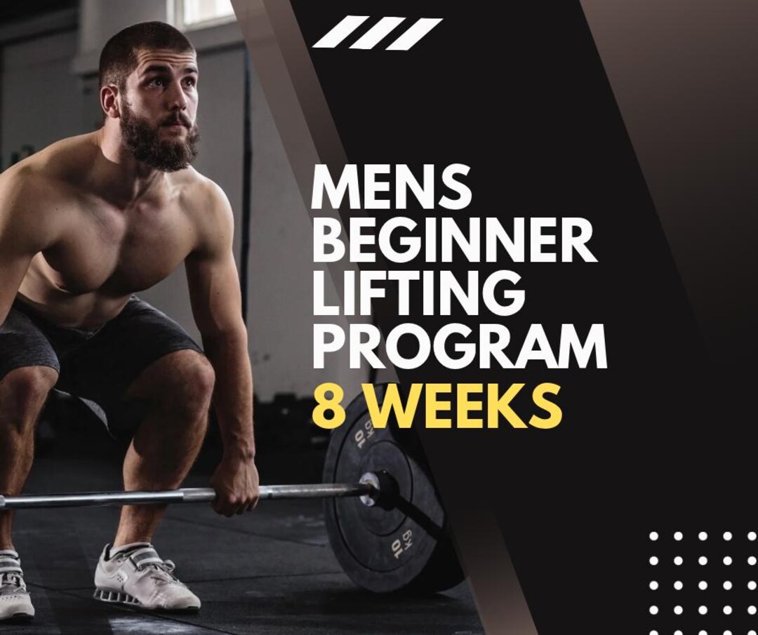 8 Week Men's Beginner Lifting Program & Excel Tracker, 5 Sessions/week ...