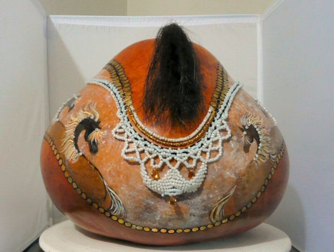 Bejeweled - Spirit Herd Kettle Gourd With Lid - Etsy