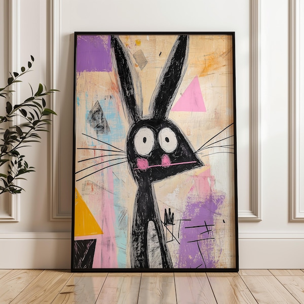 Funky Rabbit Art - Etsy UK