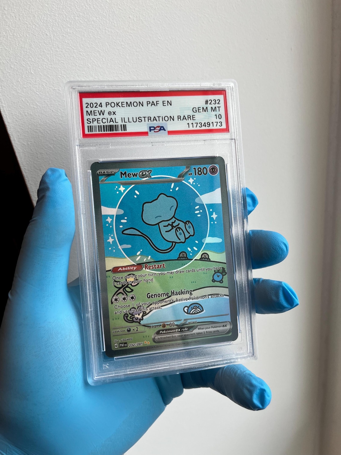 MEW Ex. PSA 10. Handmade 1st Edition Holographic Mew Ex Proxy Slab ...