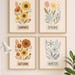 Four Seasons Floral Wall Art Set - Seasonal Botanical Prints for Home ...