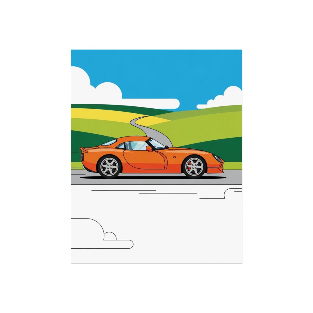 TVR Tuscan Speed 12 Fine Art Poster, British Sports Car Print, Vector ...