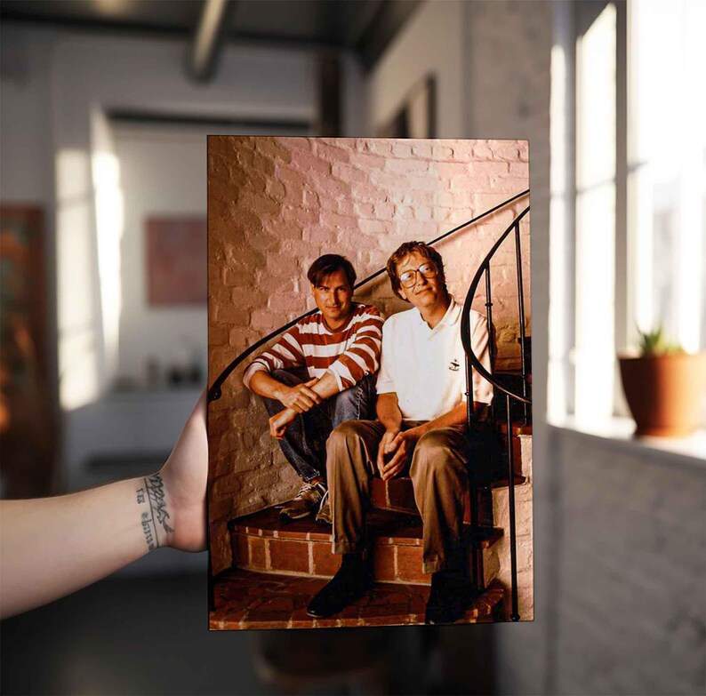 Steve Jobs Bill Gates Poster Print or Canvas Wall Art – Inspirational ...