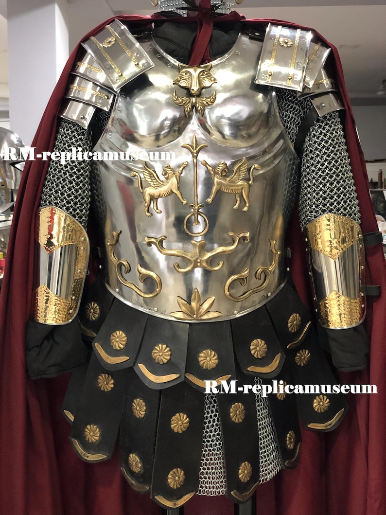 Greek Muscle Armor Muscular Hunting Ancient Roman Cuirass Apron Belt ...