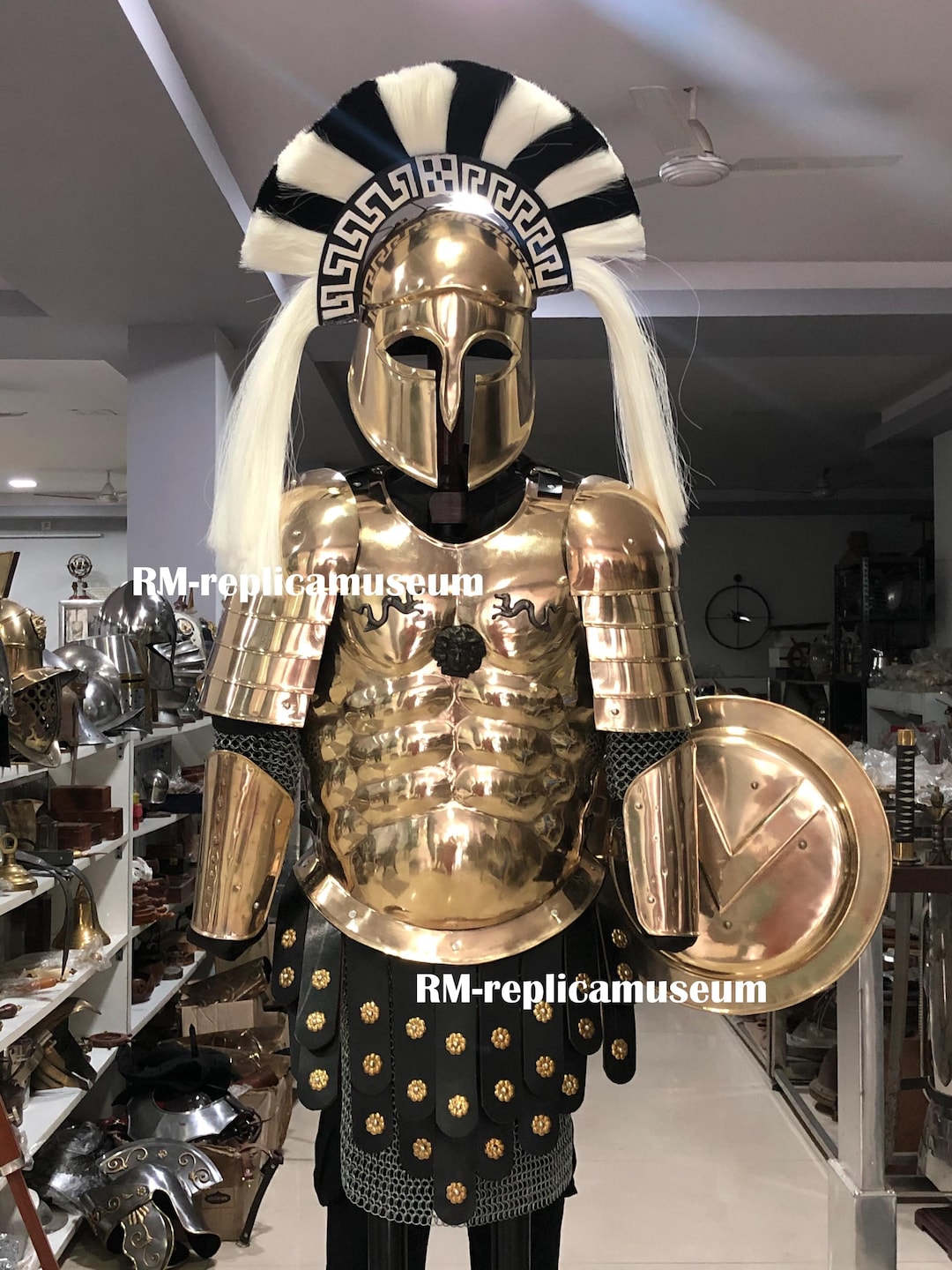 Roman Muscle Body Armor Set Functional Medieval Cuirass W/ Corinthian ...