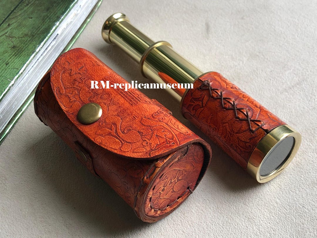 Nautical Handheld Pirate Brass Telescope With Case 6" Kelvin & Hughes ...