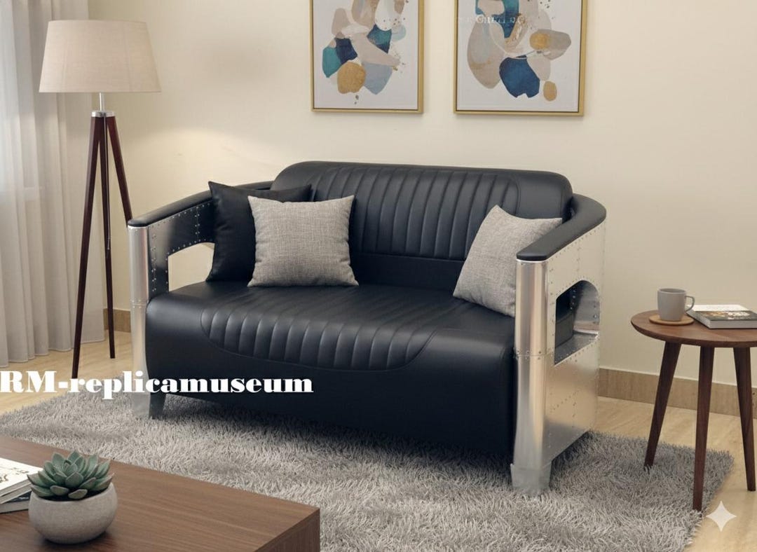 2 Seater Aviator Sofa Couch for Living Room, Apartment, Study ...