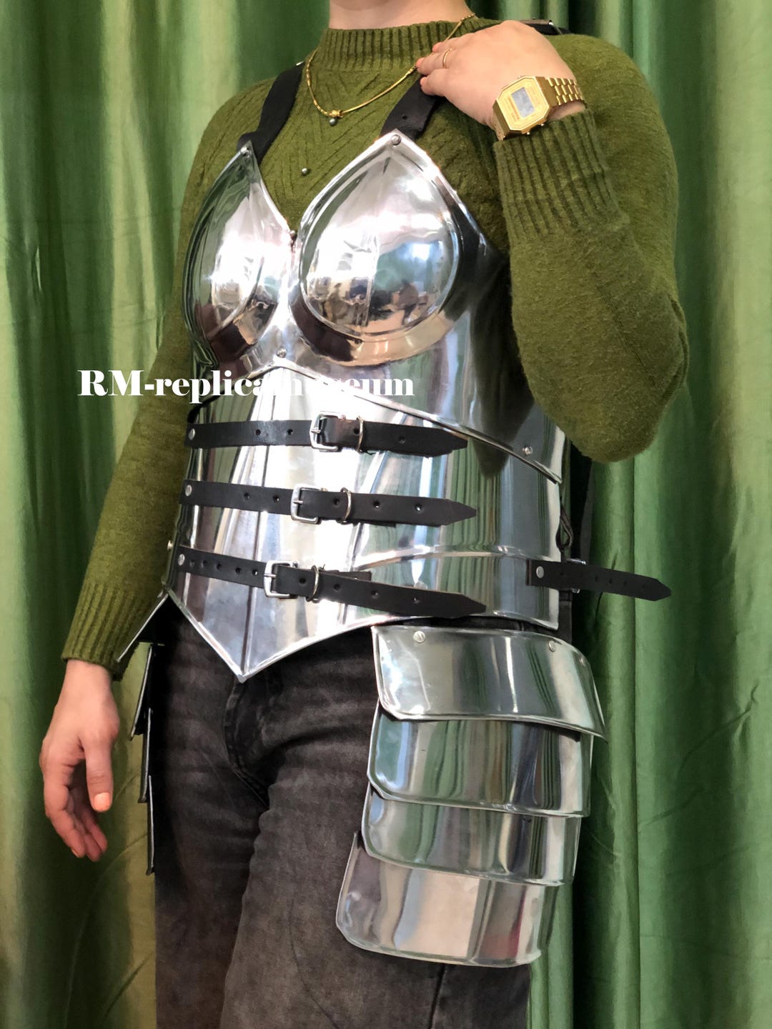 Medieval Knight Lady Armor Cuirass Brave Lady Corset W/arm Bracers ...