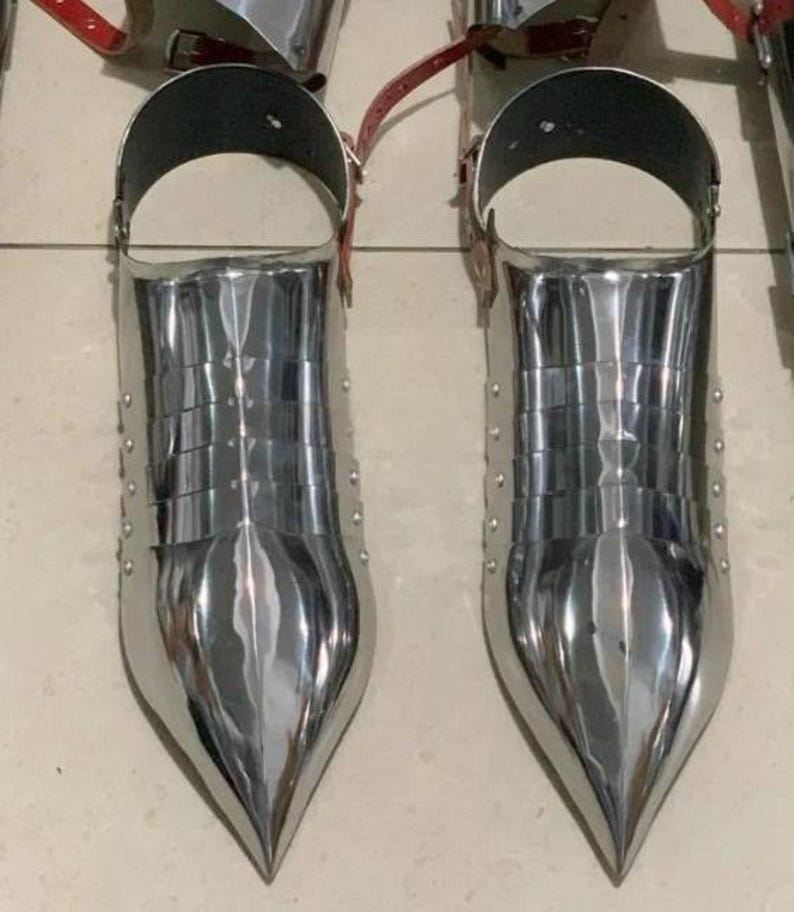 Medieval Gothic Steel Full Leg Armor LARP Renaissance Halloween Costume ...