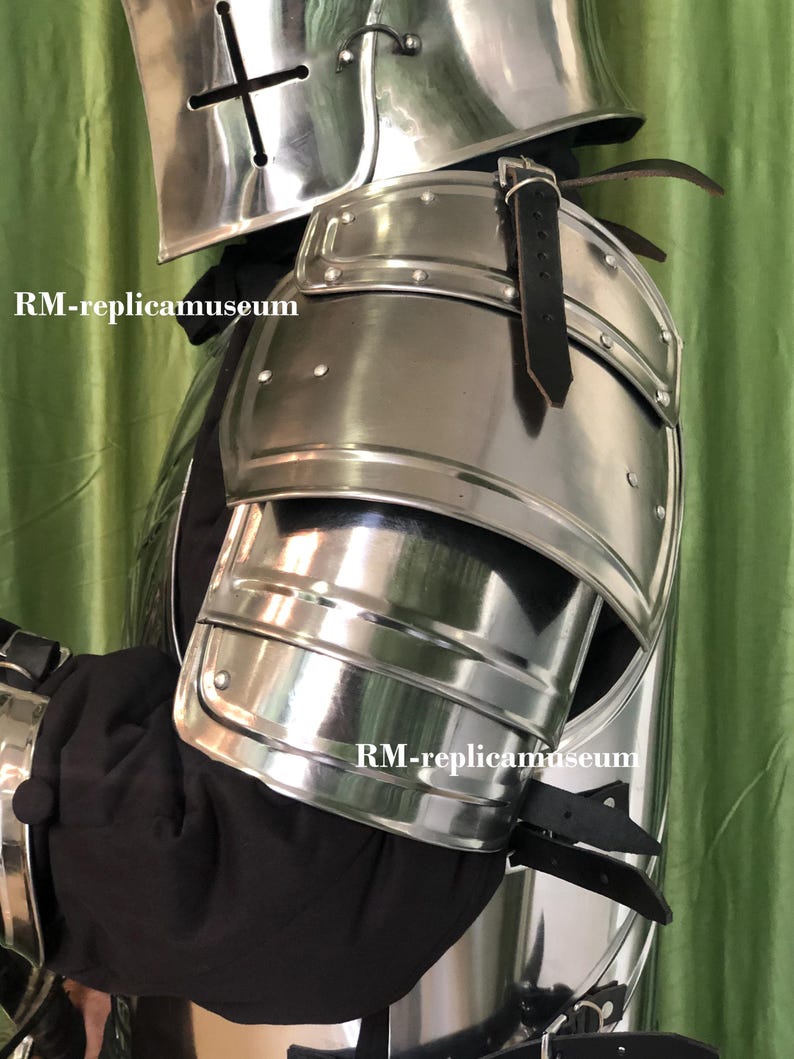 Medieval Knight Full Armor Set 18 Gauge Steel Breastplate Cuirass ...