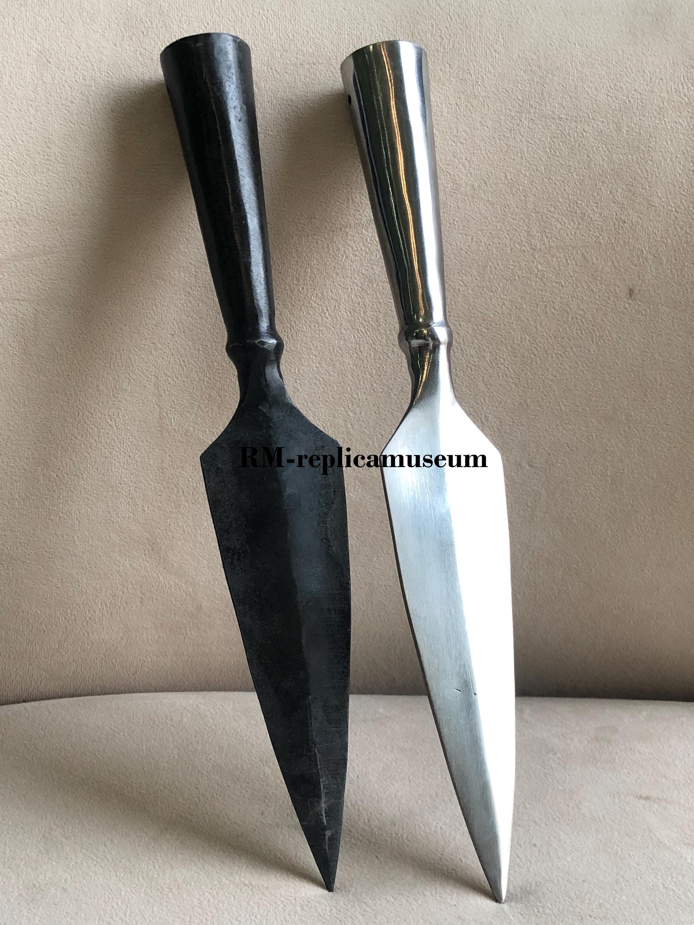 Hand Forged Viking Saga Iron Spearhead Reproduction Roman or Medieval ...