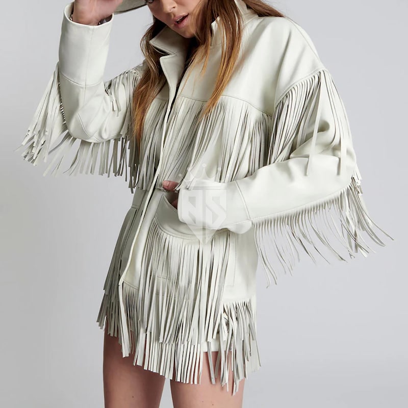 Tan Fringe Jacket Womens - Etsy