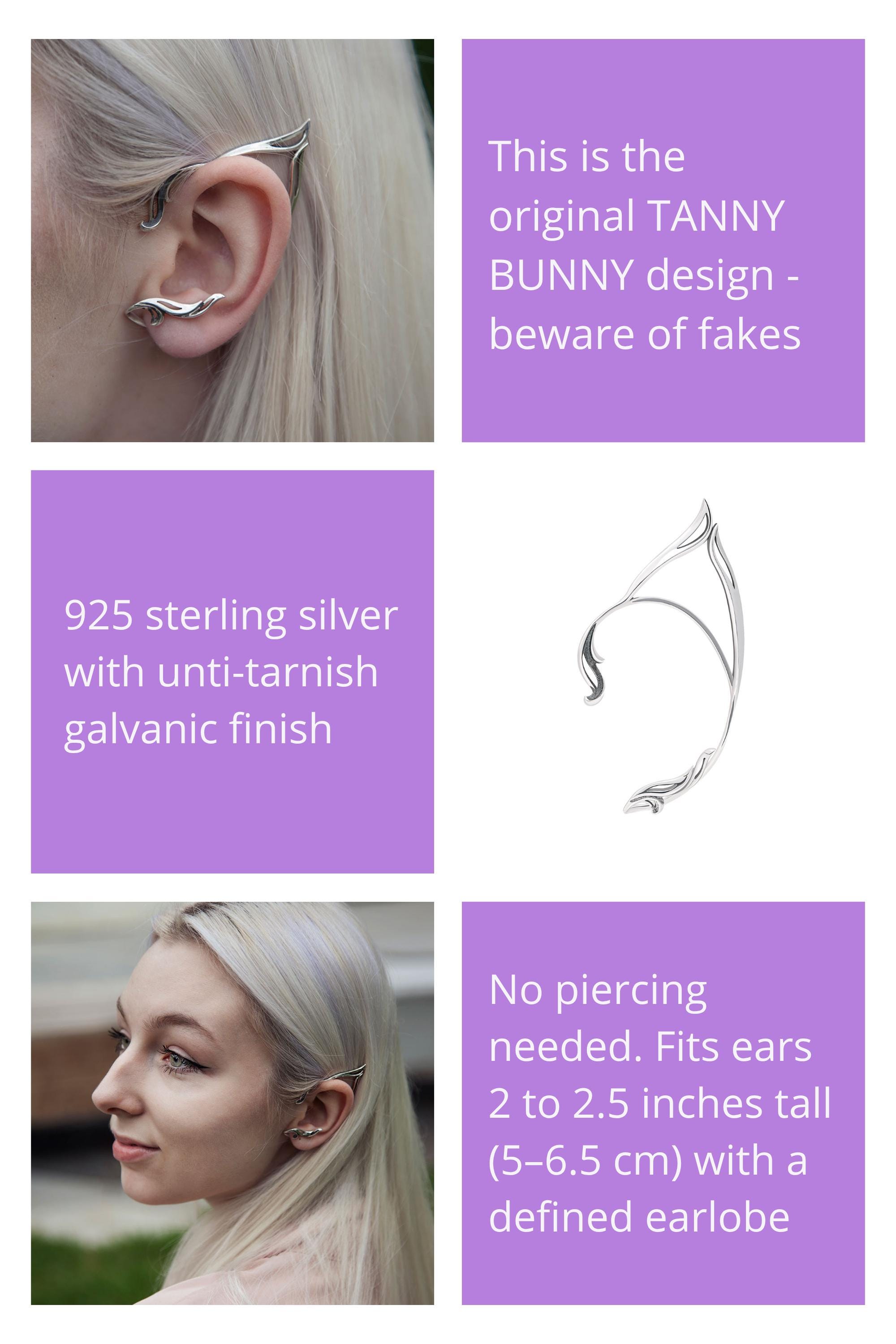 Sterling Silver Elf Ear Cuff: Fantasy Elven Earring, Ren Faire Jewelry ...