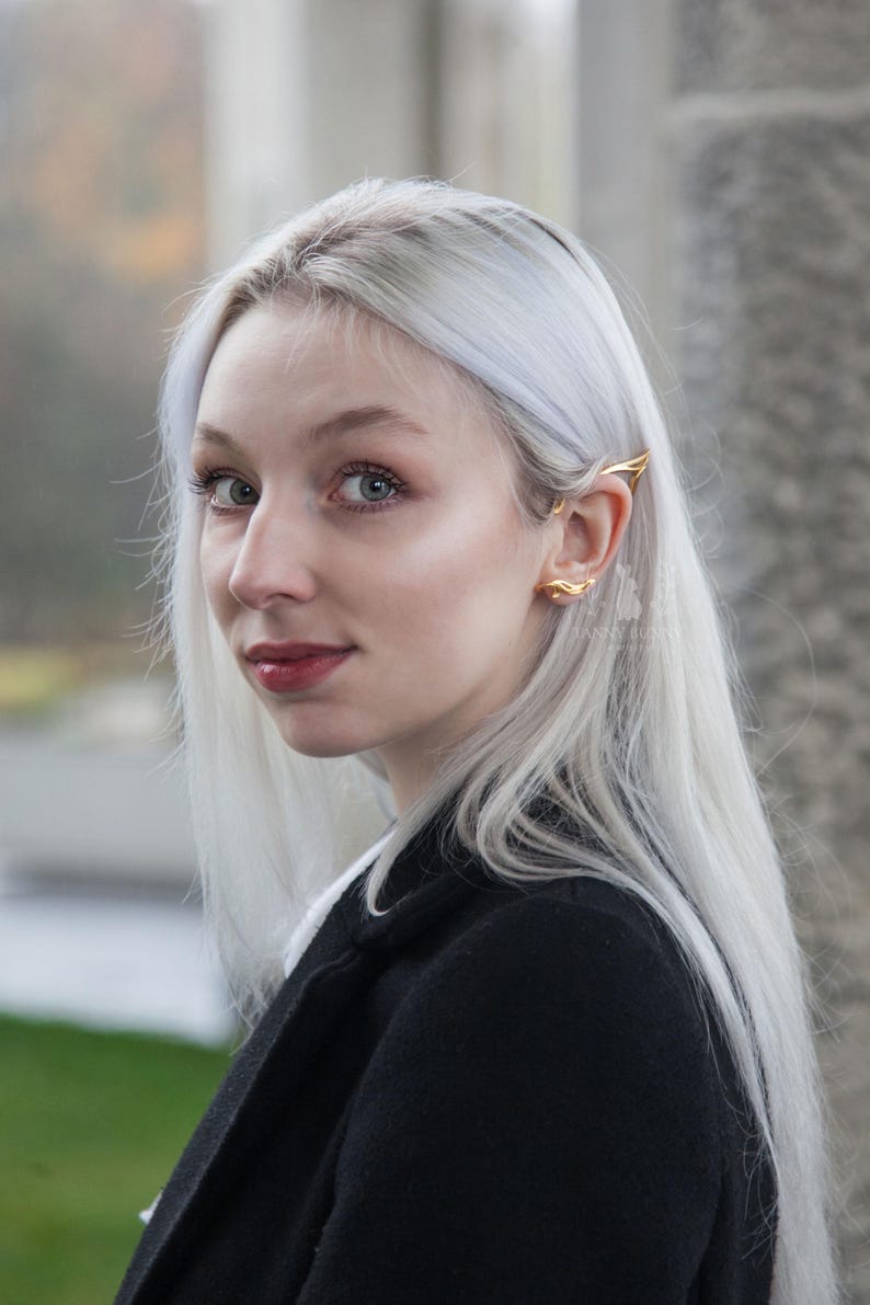 Sterling Silver Elf Ear Cuff: Fantasy Elven Earring, Ren Faire Jewelry ...