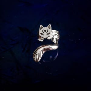 Kitsune Ear Cuff Silver Japanese Cat Earrings No Piercing Cartilage ...