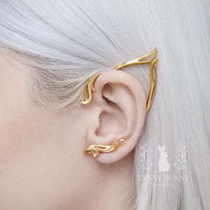 Sterling Silver Elf Ear Cuff: Fantasy Elven Earring, Ren Faire Jewelry ...