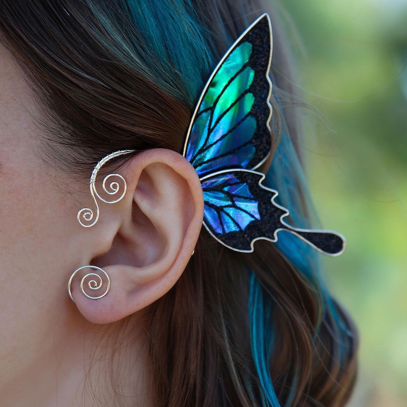 Blue Ear Cuff - Etsy