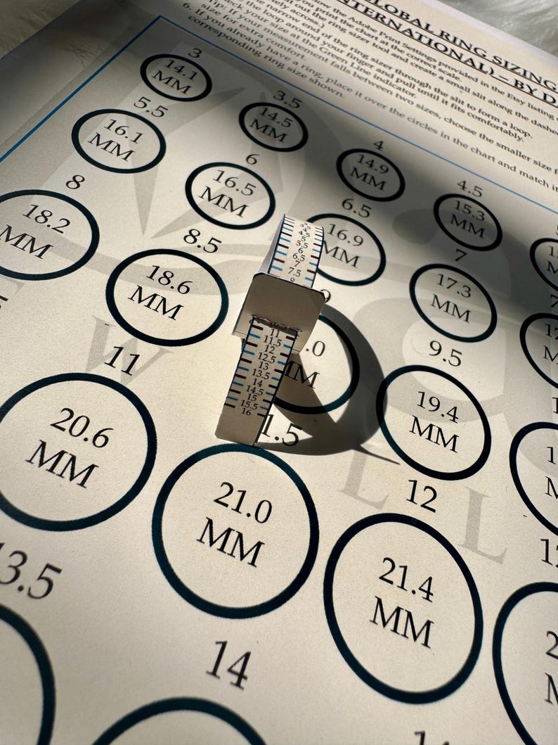 Printable Ring Sizer Tool PDF – Us/uk/international Ring Size Chart – Instant Digital Download ...