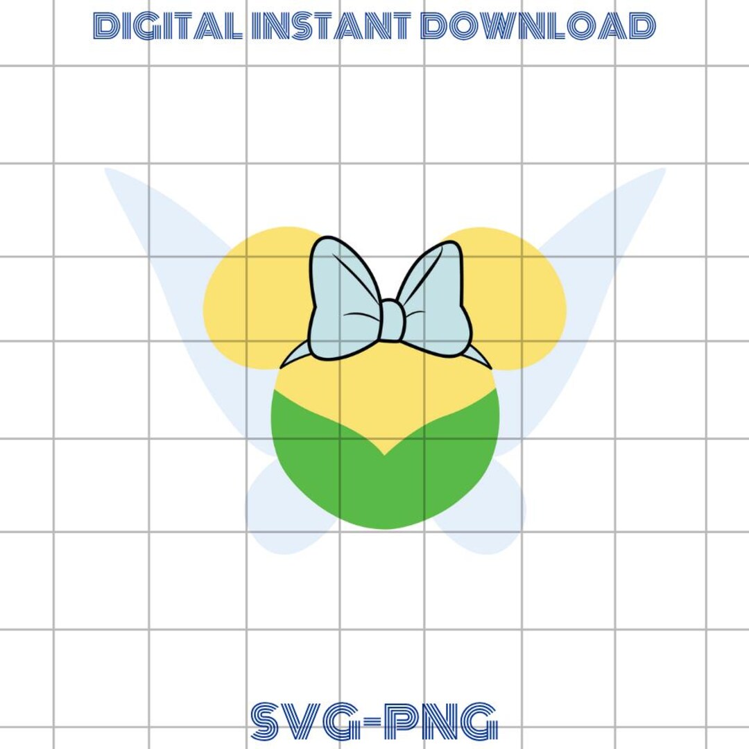 Tinkerbell Svg, Minnie Ears Princess Png, Mouse Head Digital File ...