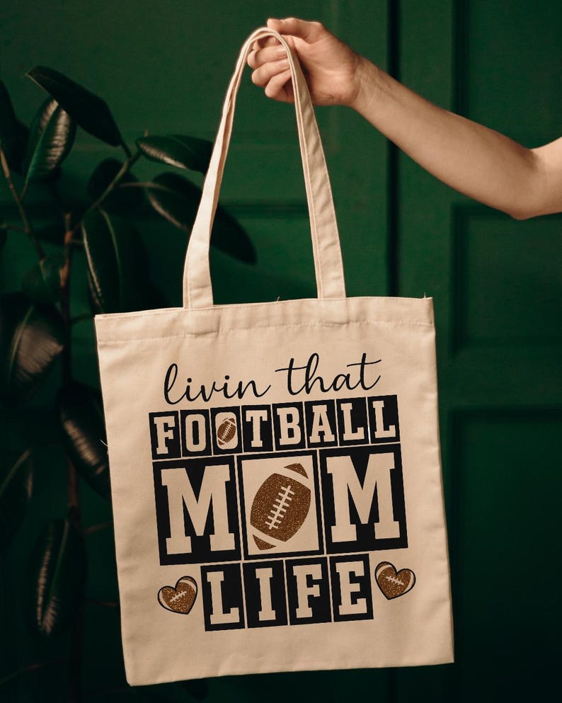 Football Mom Life PNG: Glitter Game Day Shirt Design (digital Download ...