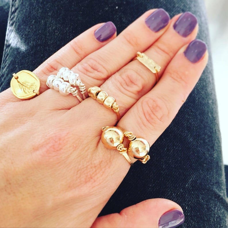 Gold Ring for Women Rings for Women Stacked Ring Coin - Etsy Israel