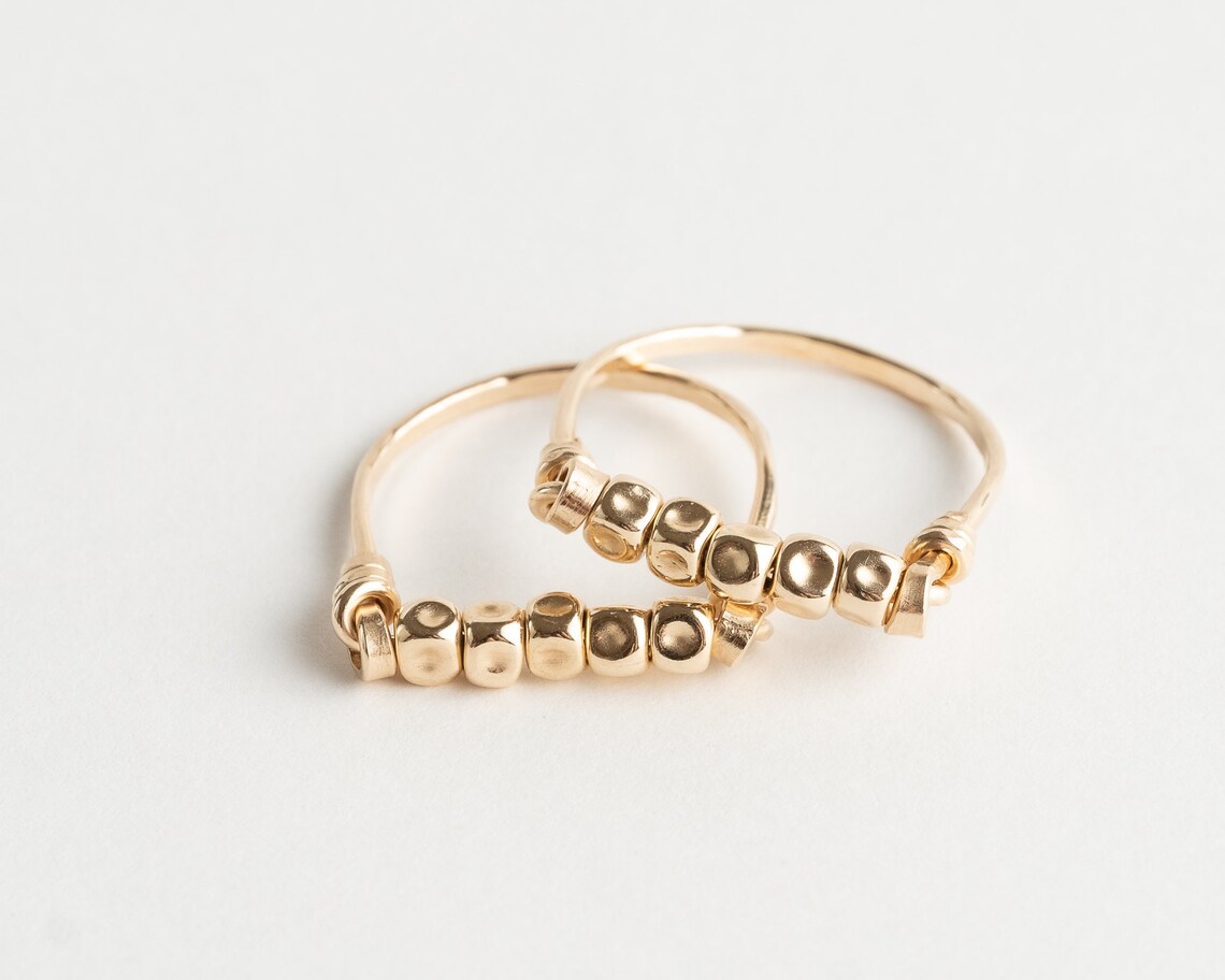 Gold Rings Set Minimalist Rings Stacking Rings Set Simple - Etsy