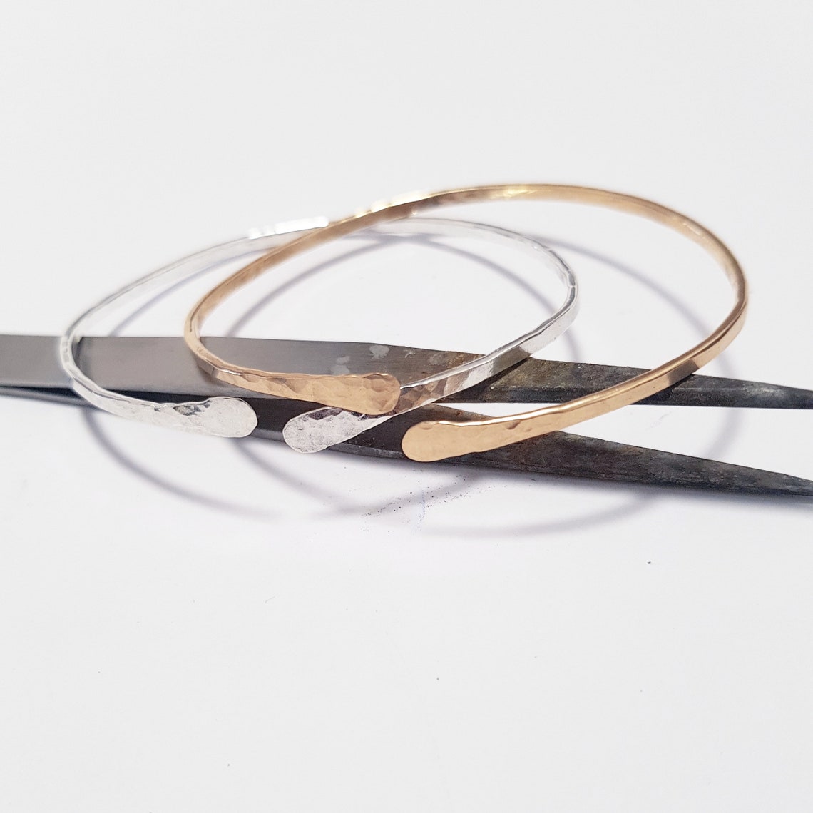 Bracelet Set Bangle Set Gold and Silver Bangles Boho - Etsy