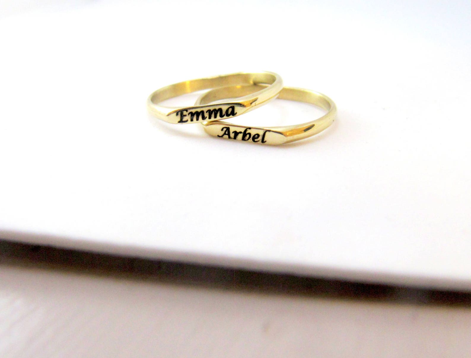 Signet Rings, Solid Gold Ring, Name Ring, Gold Ring Set, Rings for ...
