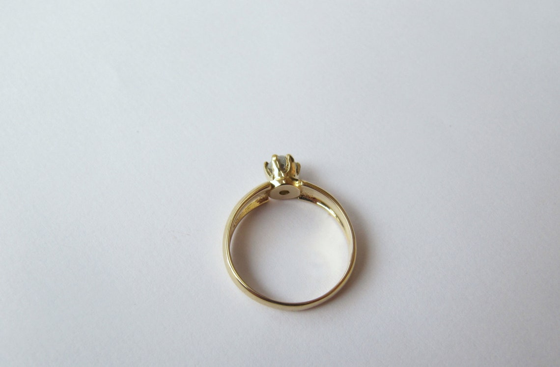 Raw diamond ring Diamond engagement ring Gold rings women | Etsy