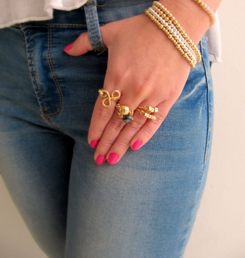 Minimalist Jewelry Gold Ring Minimalist Ring Stacked Gold - Etsy